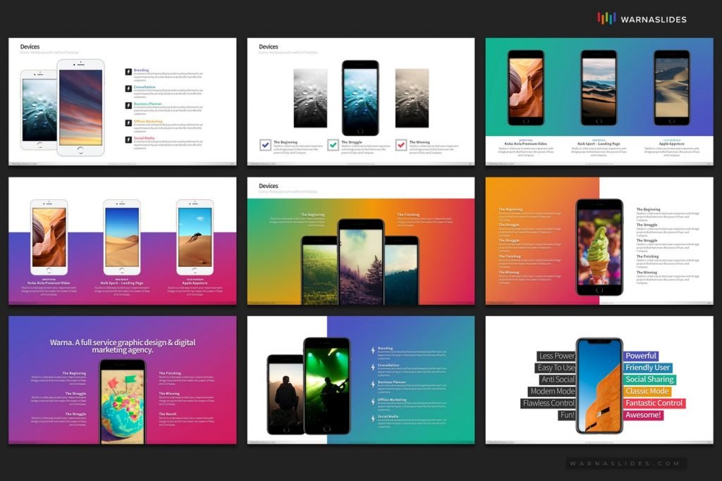 Devices (Smartphone) PowerPoint Template - PowerPoint Slide Master ...