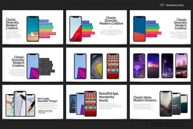 Devices (Smartphone) PowerPoint Template - PowerPoint Slide Master ...