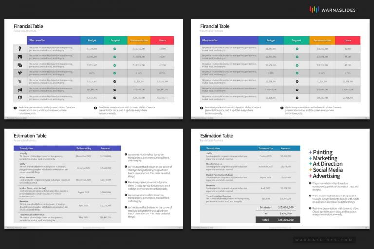 Tables PowerPoint Template - PowerPoint Slide Master Templates ...