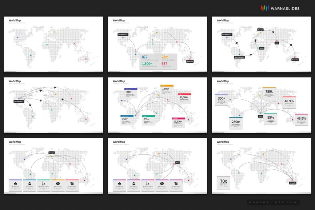 Maps & Data PowerPoint Template - PowerPoint Slide Master Templates ...