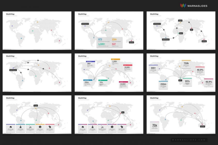 Maps & Data PowerPoint Template - PowerPoint Slide Master Templates ...