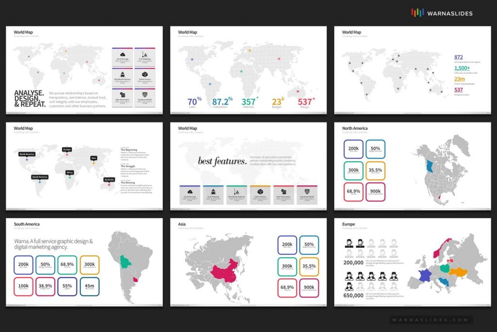 Maps & Data PowerPoint Template - PowerPoint Slide Master Templates ...