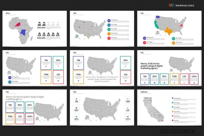 Maps & Data PowerPoint Template - PowerPoint Slide Master Templates ...