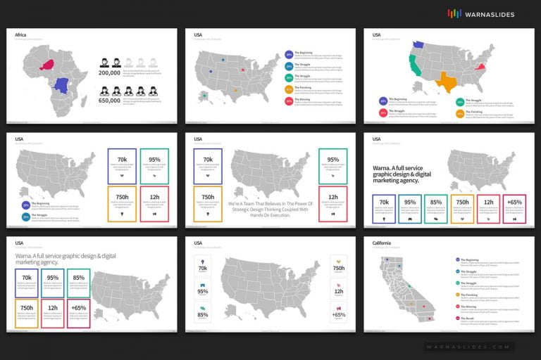 Maps & Data PowerPoint Template - PowerPoint Slide Master Templates ...