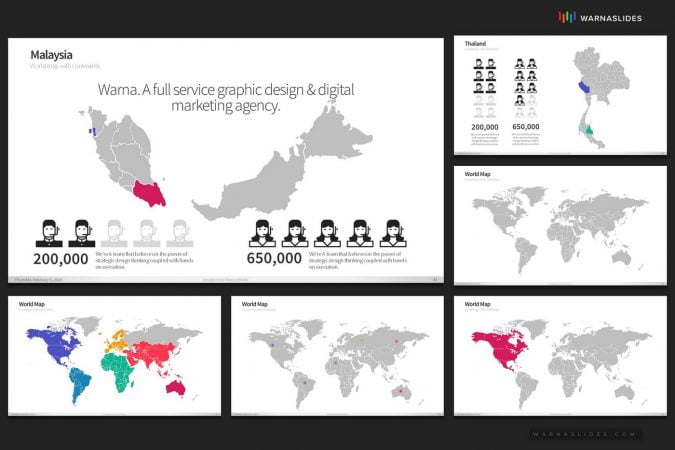 Maps & Data PowerPoint Template - PowerPoint Slide Master Templates ...