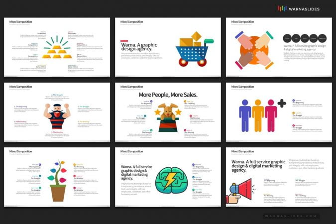 Mixed Graphics PowerPoint Templates - PowerPoint Slide Master Templates ...