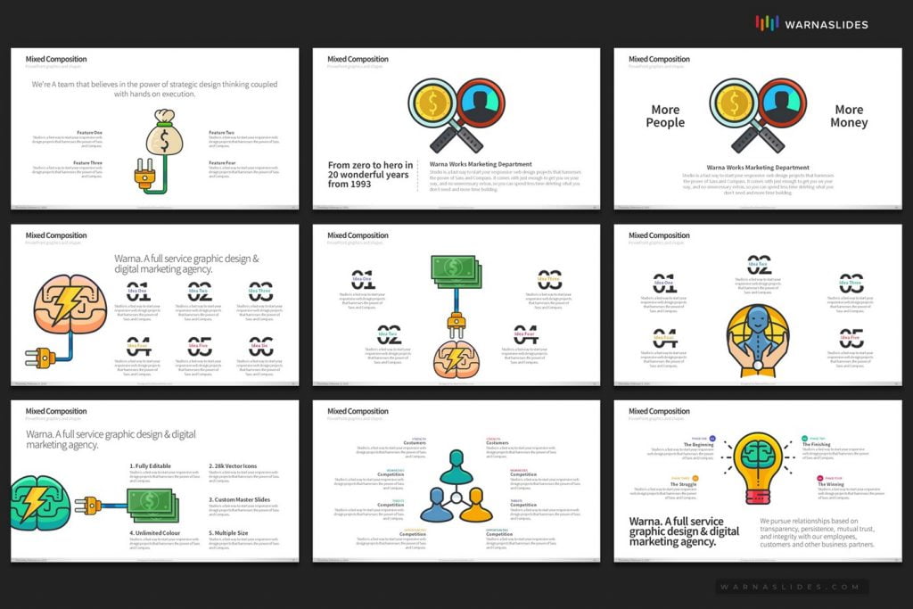 Mixed Graphics PowerPoint Templates - PowerPoint Slide Master Templates ...