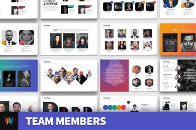 Team Members PowerPoint Template - PowerPoint Slide Master Templates ...