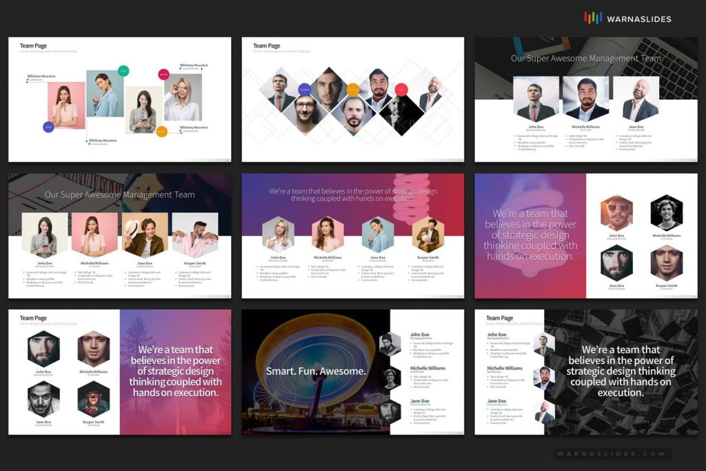 Team Members PowerPoint Template - PowerPoint Slide Master Templates ...