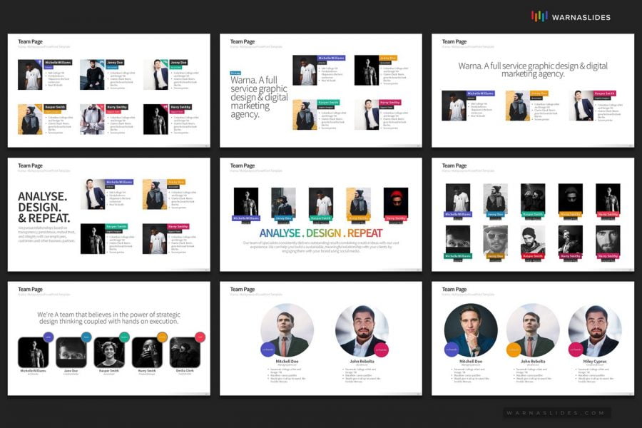 Team Members PowerPoint Template - PowerPoint Slide Master Templates ...