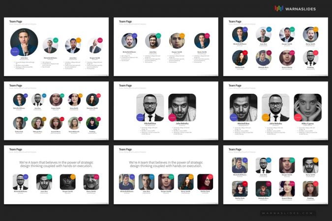 Team Members PowerPoint Template - PowerPoint Slide Master Templates ...