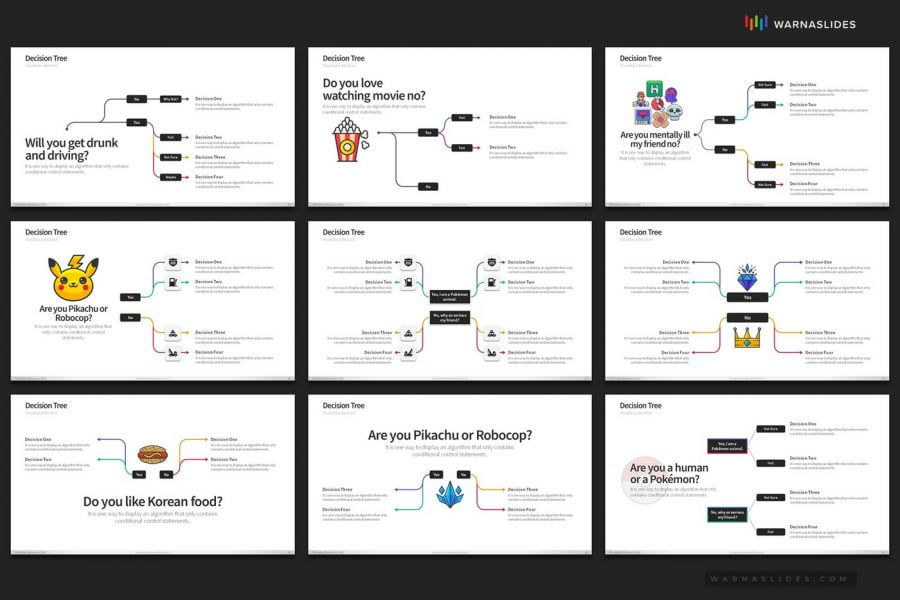 Decision Tree PowerPoint Template - PowerPoint Slide Master Templates ...