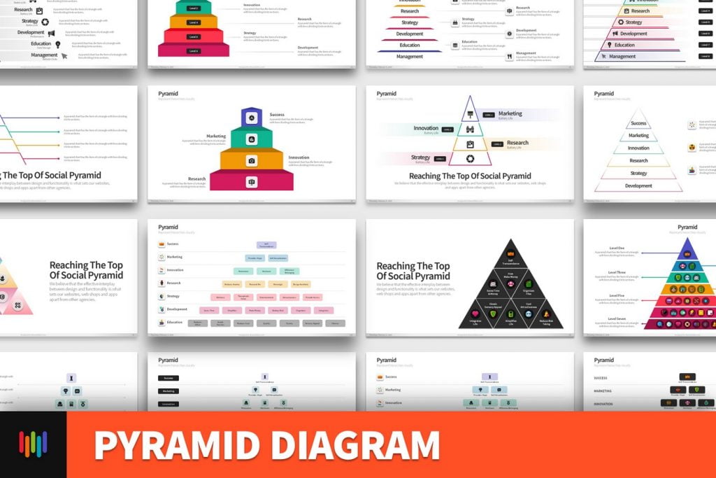 Pyramid Diagram PowerPoint Template - PowerPoint Slide Master Templates ...