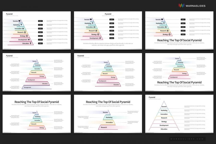 Pyramid Diagram PowerPoint Template - PowerPoint Slide Master Templates ...