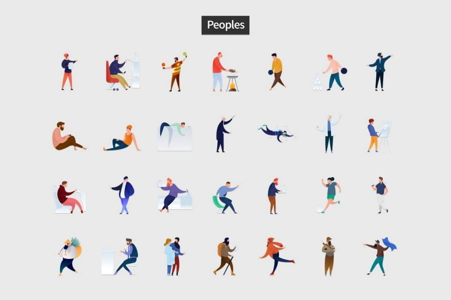 Banners Illustrations - PowerPoint Slide Master Templates & Infographics