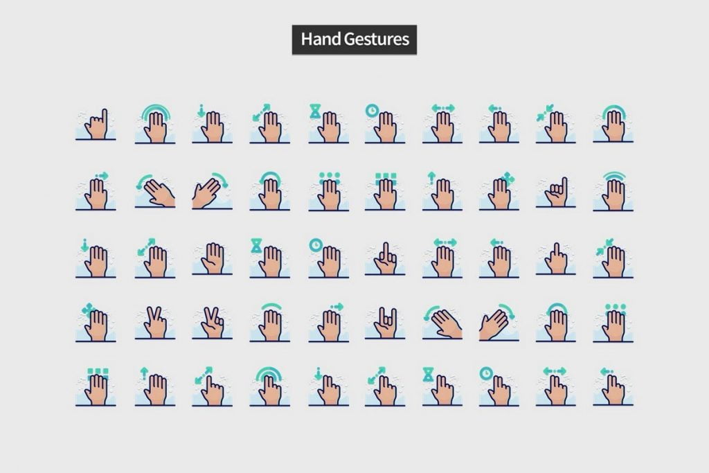 Detailed Outline Icons - PowerPoint Slide Master Templates & Infographics