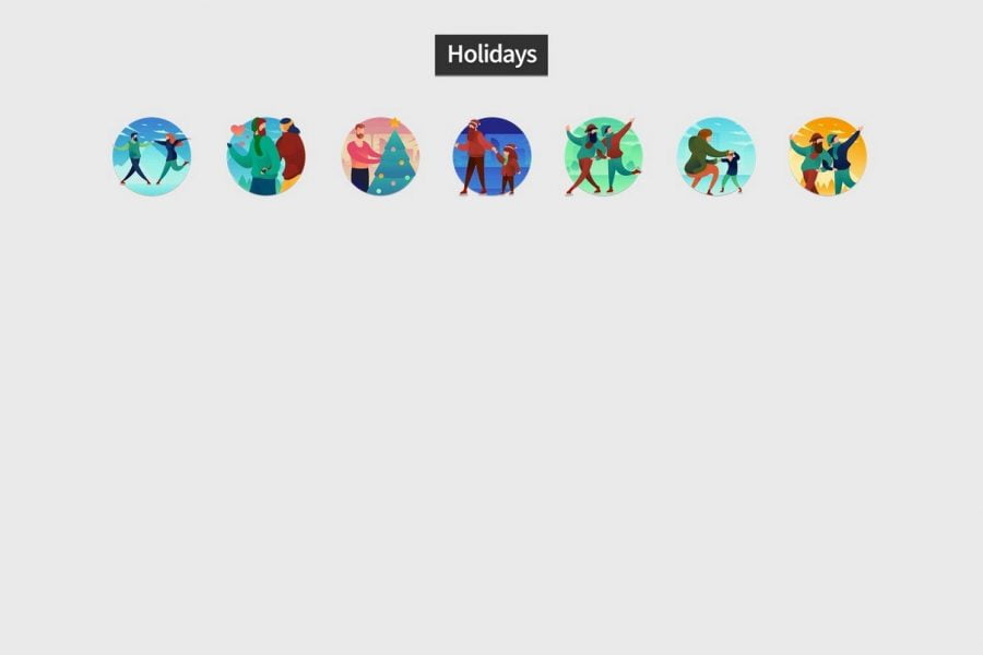 Flat Icons - Round - PowerPoint Slide Master Templates & Infographics