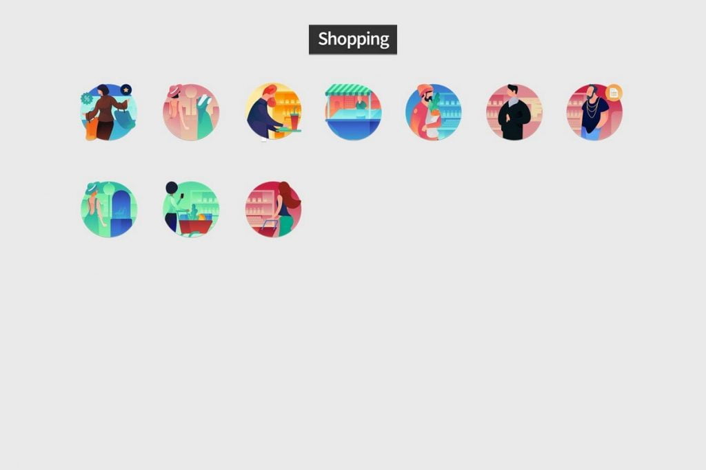 Flat Icons - Round - PowerPoint Slide Master Templates & Infographics