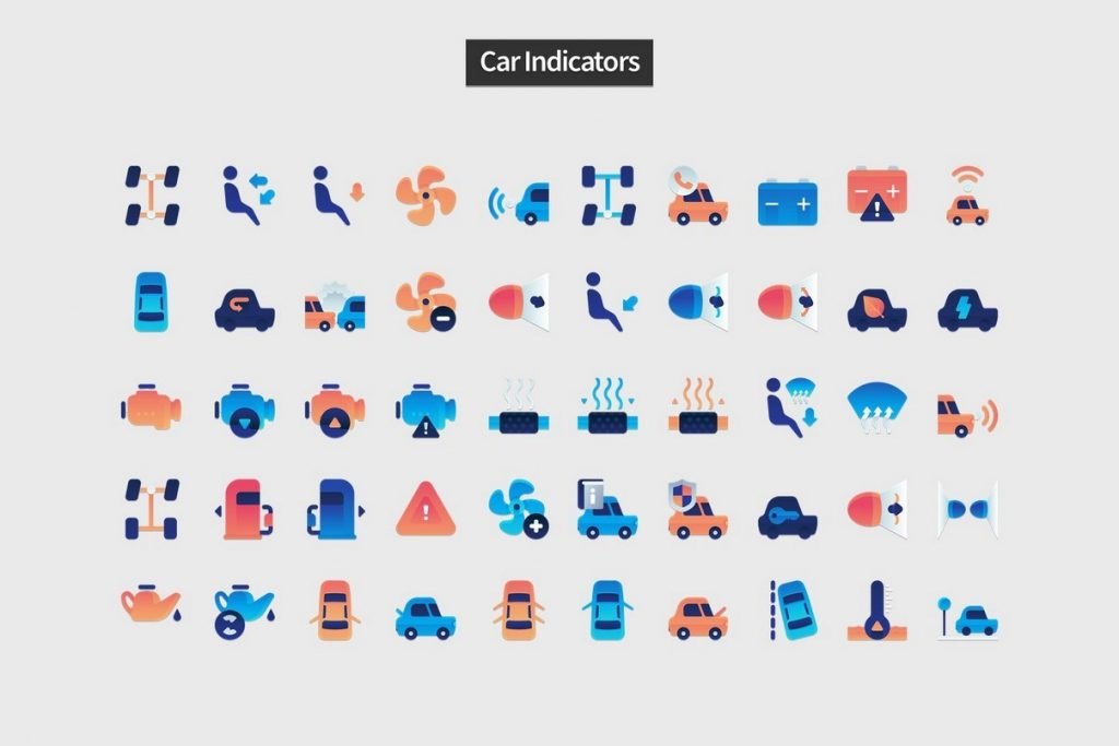 Gradient Icons - PowerPoint Slide Master Templates & Infographics