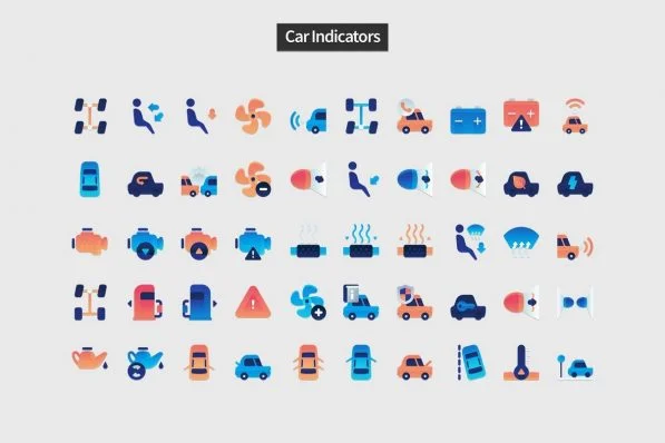 Gradient Icons - PowerPoint Slide Master Templates & Infographics