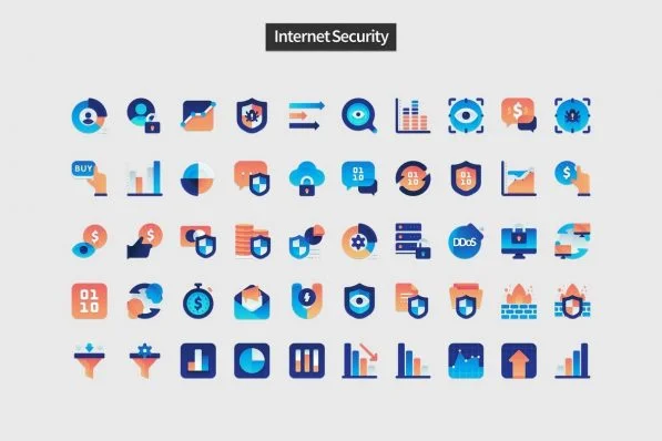 Gradient Icons - PowerPoint Slide Master Templates & Infographics
