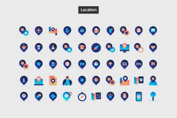 Gradient Icons - PowerPoint Slide Master Templates & Infographics