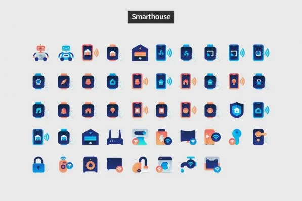 Gradient Icons - PowerPoint Slide Master Templates & Infographics