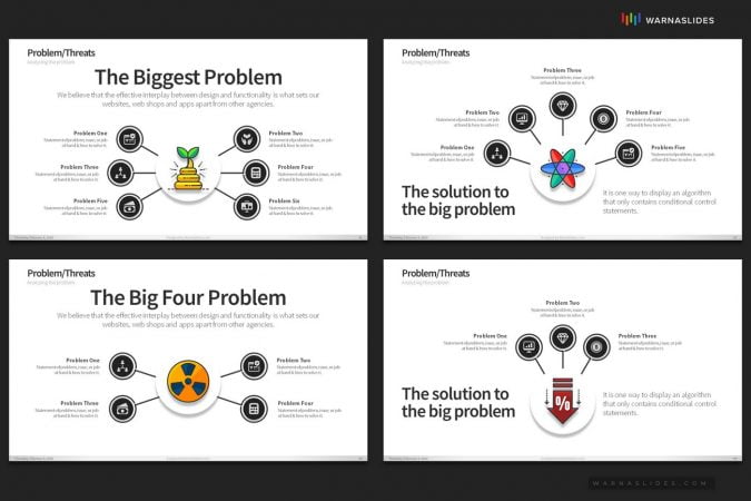 Problem & Threats PowerPoint Template - PowerPoint Slide Master ...