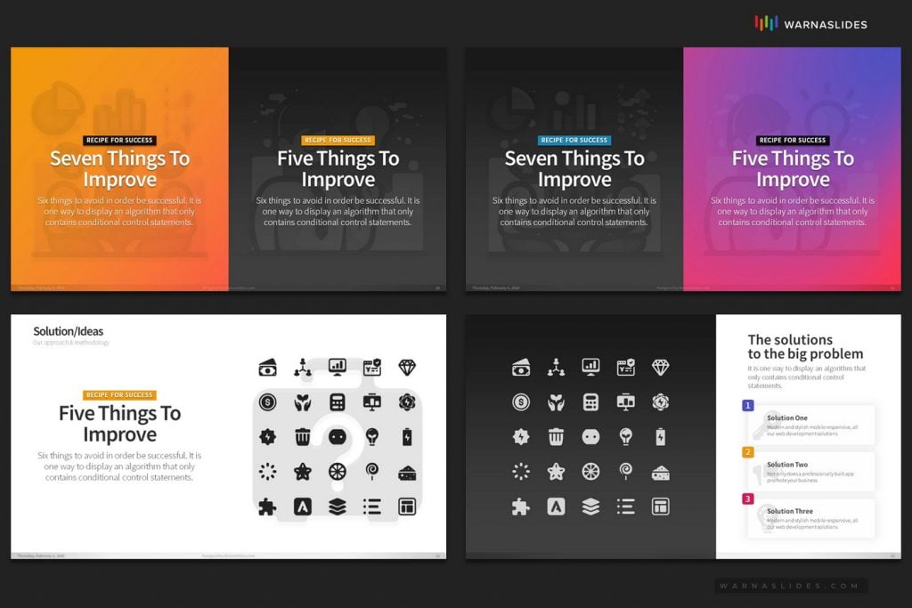Solution & Ideas PowerPoint Template - PowerPoint Slide Master ...