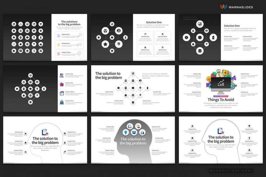 Solution & Ideas PowerPoint Template - PowerPoint Slide Master ...
