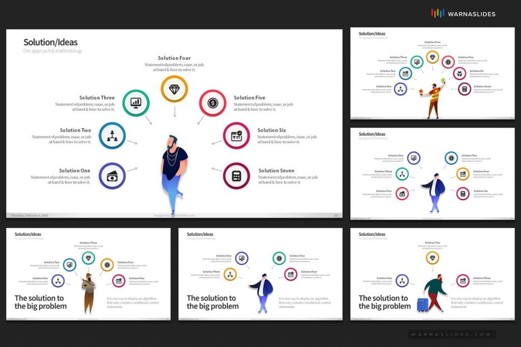 Solution & Ideas PowerPoint Template - PowerPoint Slide Master ...