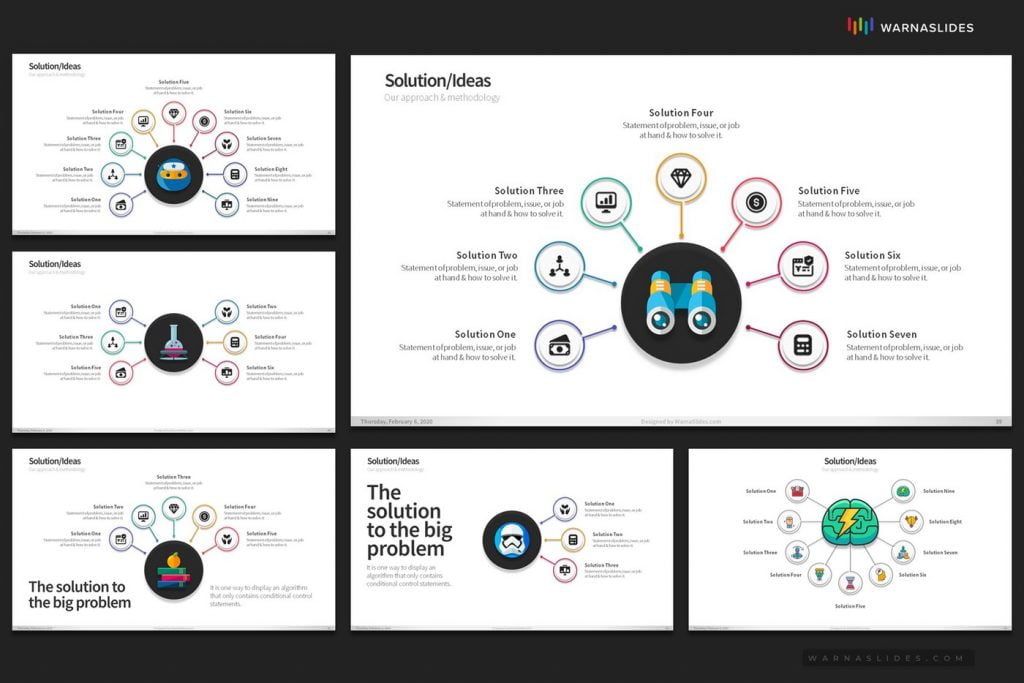 Solution & Ideas PowerPoint Template - PowerPoint Slide Master ...