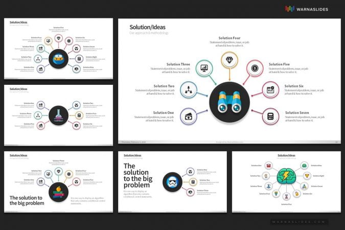 Solution & Ideas PowerPoint Template - PowerPoint Slide Master ...
