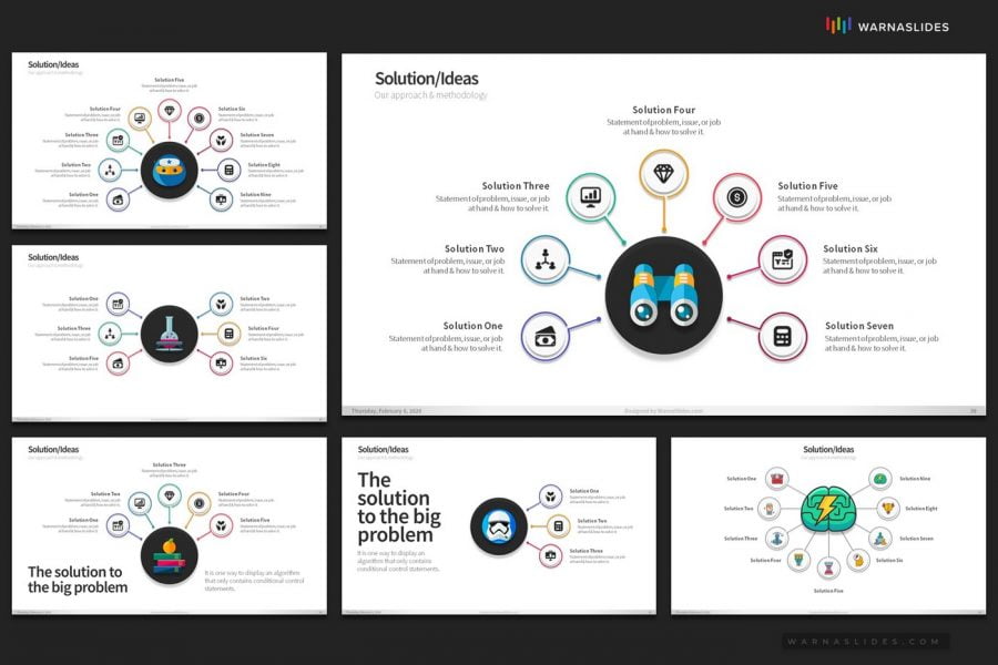 Solution & Ideas PowerPoint Template - PowerPoint Slide Master ...
