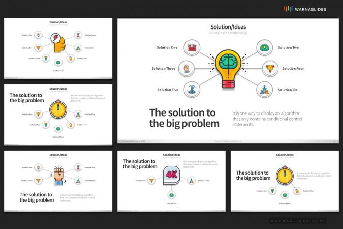 Solution & Ideas PowerPoint Template - PowerPoint Slide Master ...