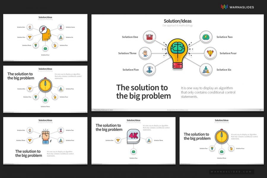 Solution & Ideas PowerPoint Template - PowerPoint Slide Master ...