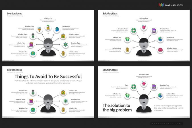 Solution & Ideas PowerPoint Template - PowerPoint Slide Master ...