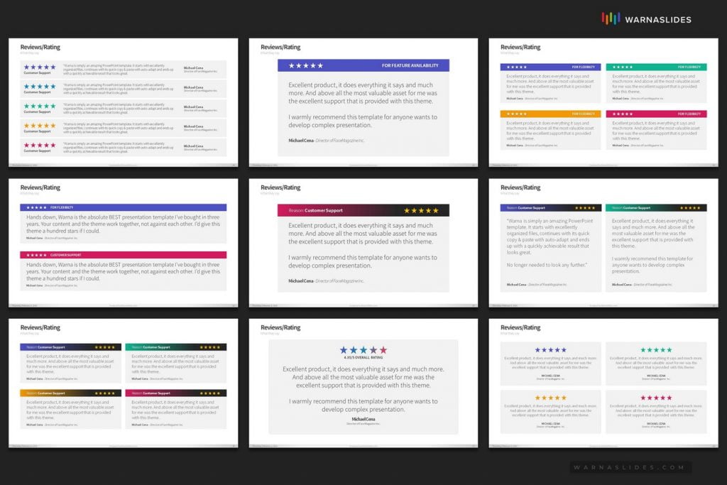 Ratings & Reviews PowerPoint Template - PowerPoint Slide Master ...