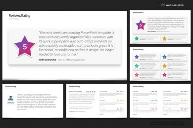 Ratings & Reviews PowerPoint Template - PowerPoint Slide Master ...