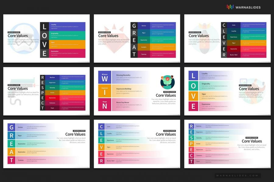 Core Values PowerPoint Template - PowerPoint Slide Master Templates ...