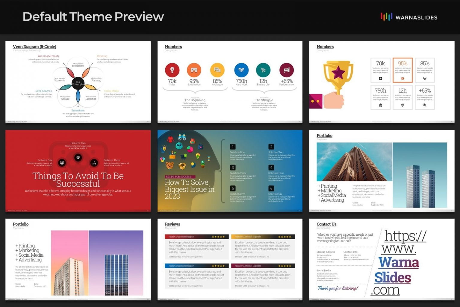 Warna Five PowerPoint Template - PowerPoint Slide Master Templates ...