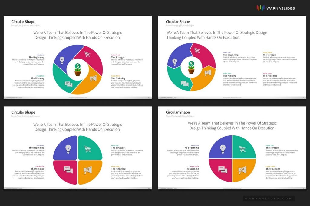 Cycle & Circular Shape PowerPoint Templates - PowerPoint Slide Master ...