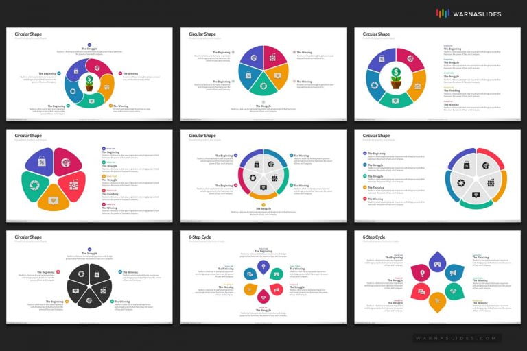 Cycle & Circular Shape PowerPoint Templates - PowerPoint Slide Master ...
