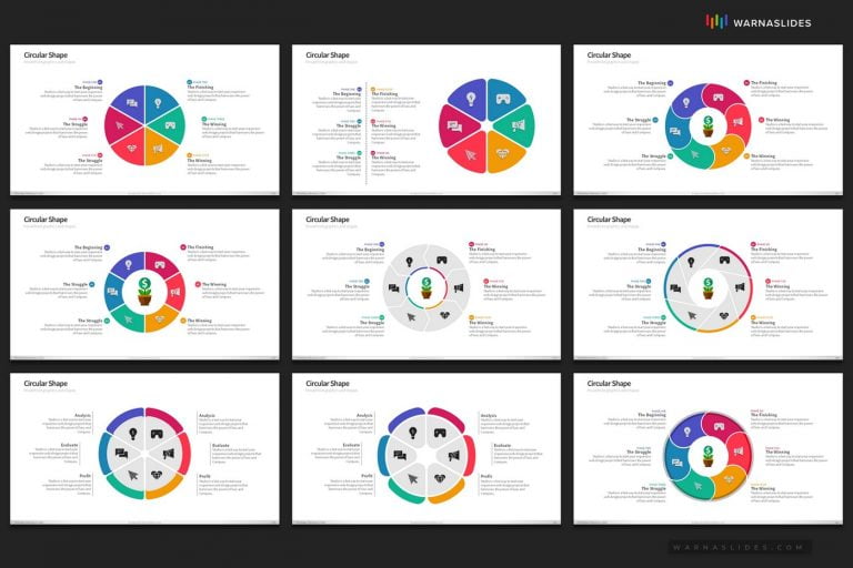 Cycle & Circular Shape PowerPoint Templates - PowerPoint Slide Master ...