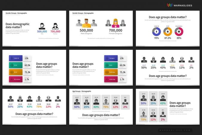Demographic & Data & PowerPoint Template - PowerPoint Slide Master ...