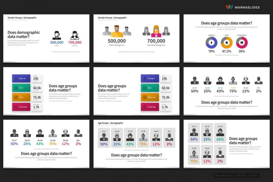 Demographic & Data & PowerPoint Template - PowerPoint Slide Master ...