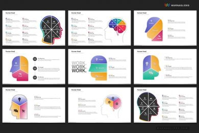 Human Head Shape PowerPoint Templates - PowerPoint Slide Master ...