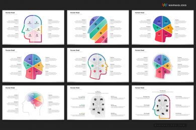 Human Head Shape PowerPoint Templates - PowerPoint Slide Master ...