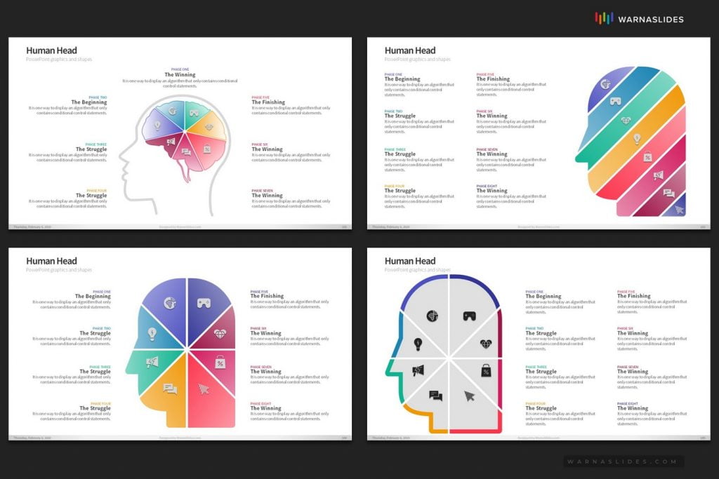 Human Head Shape PowerPoint Templates - PowerPoint Slide Master ...