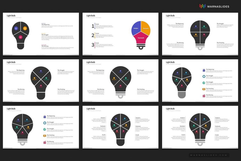 Light Bulb Shape PowerPoint Templates - PowerPoint Slide Master ...